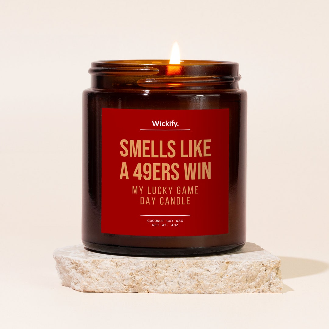 Smells Like A 49ers Win Candle, 49ers Candle, 49ers Gifts, 49ers Merch ...