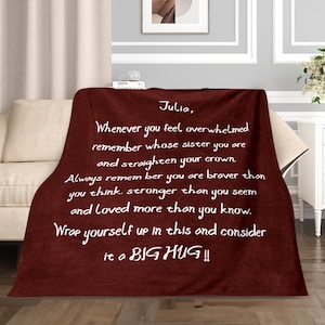Custom Text Blanket, Personalized Letter Blanket for Your Family ...