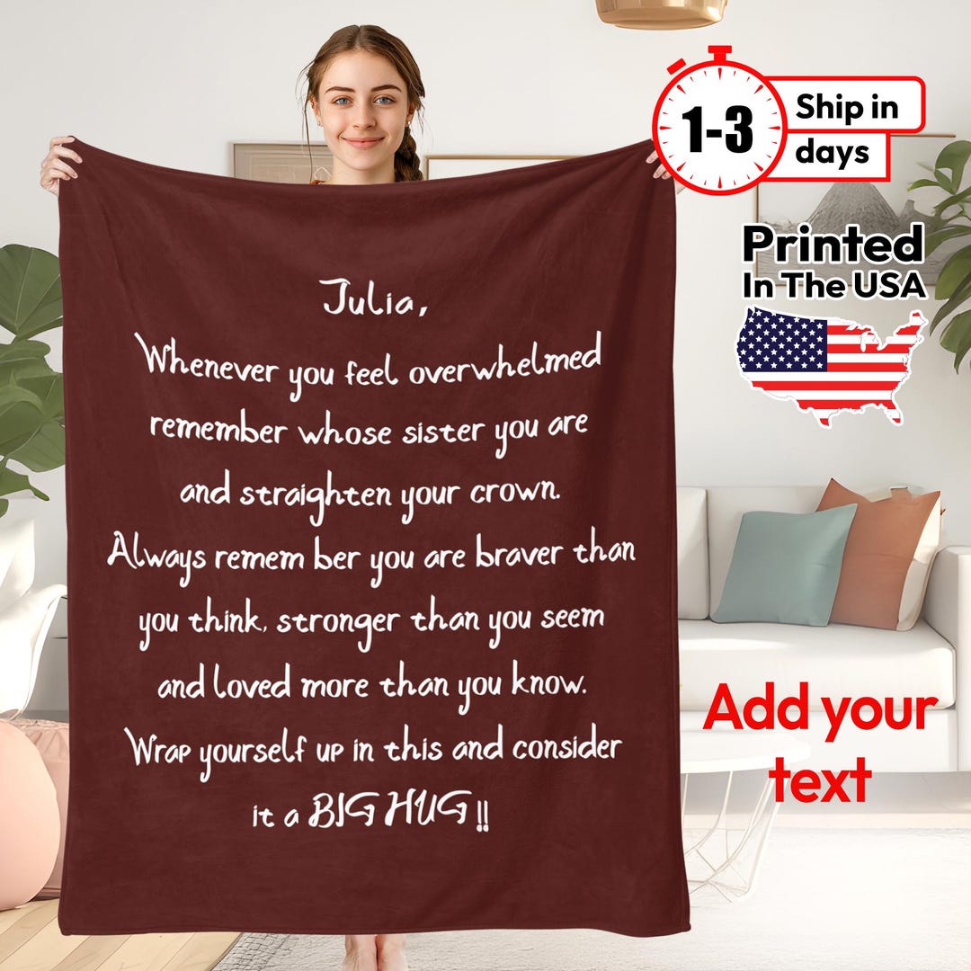 Custom Text Blanket, Personalized Letter Blanket for Your Family ...