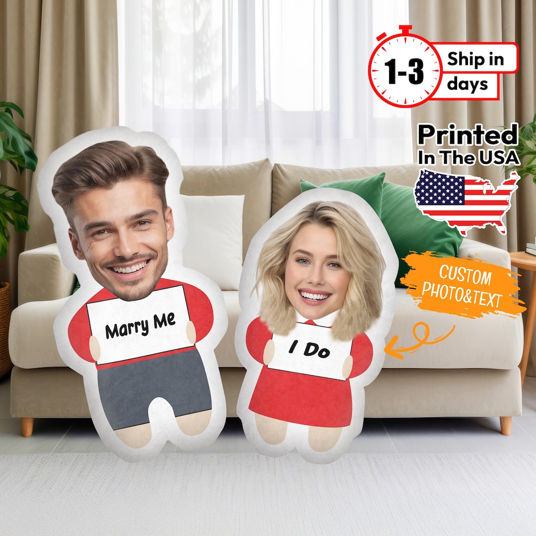 Custom Face Pillow, Personalized 3D Photo Pillow, Face Pillow, Head ...