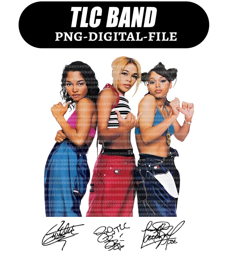 Vintage Tlc Band Png, Tlc Band PNG, Retro Tlc Band Png, Tlc Band Retro ...