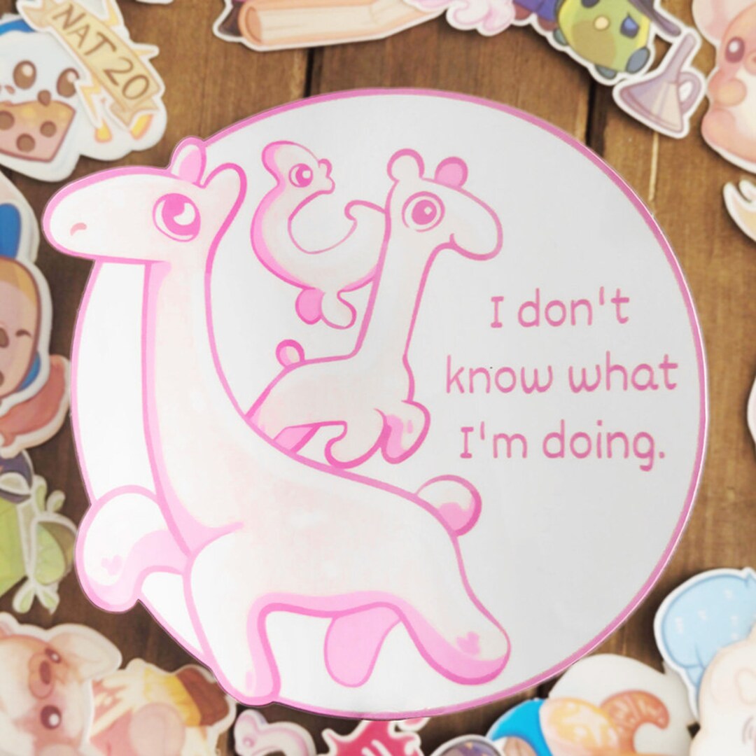 Large 5" IDK Creature Sticker | Cute Animal Water Bottle Laptop ADHD ...