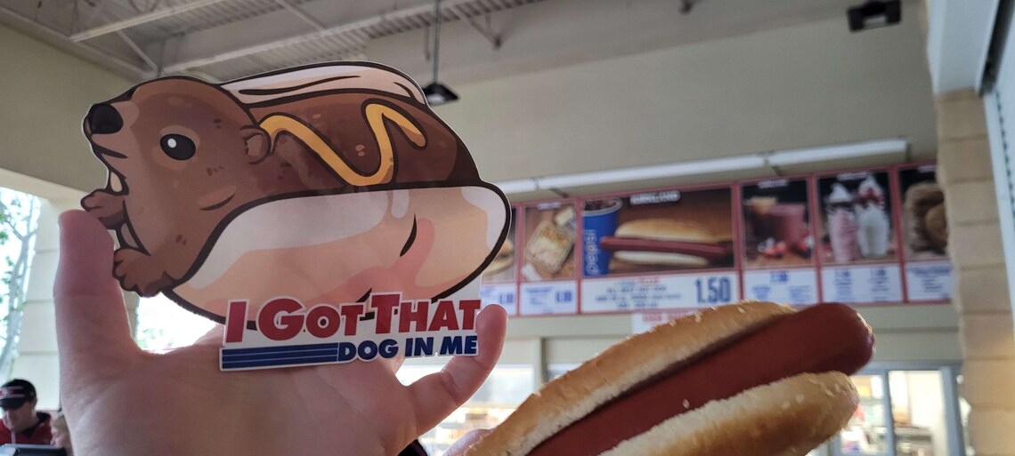 Large Hyrax Sticker: 6x 4.7 Costco Hot Dog Hyrax. Funny Cute Animal ...