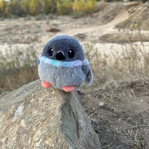 Pigeon Borb Plush | 4" Grey Dove Bird Stuffed Animal, Sensory Friendly ...