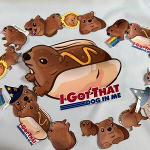 Large Hyrax Sticker: 6"x 4.7" Costco Hot Dog Hyrax. Funny Cute Animal ...