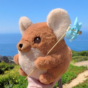 Breb Chinchilla Plushie | Large 9" Tall Stuffed Animal, Sensory ...