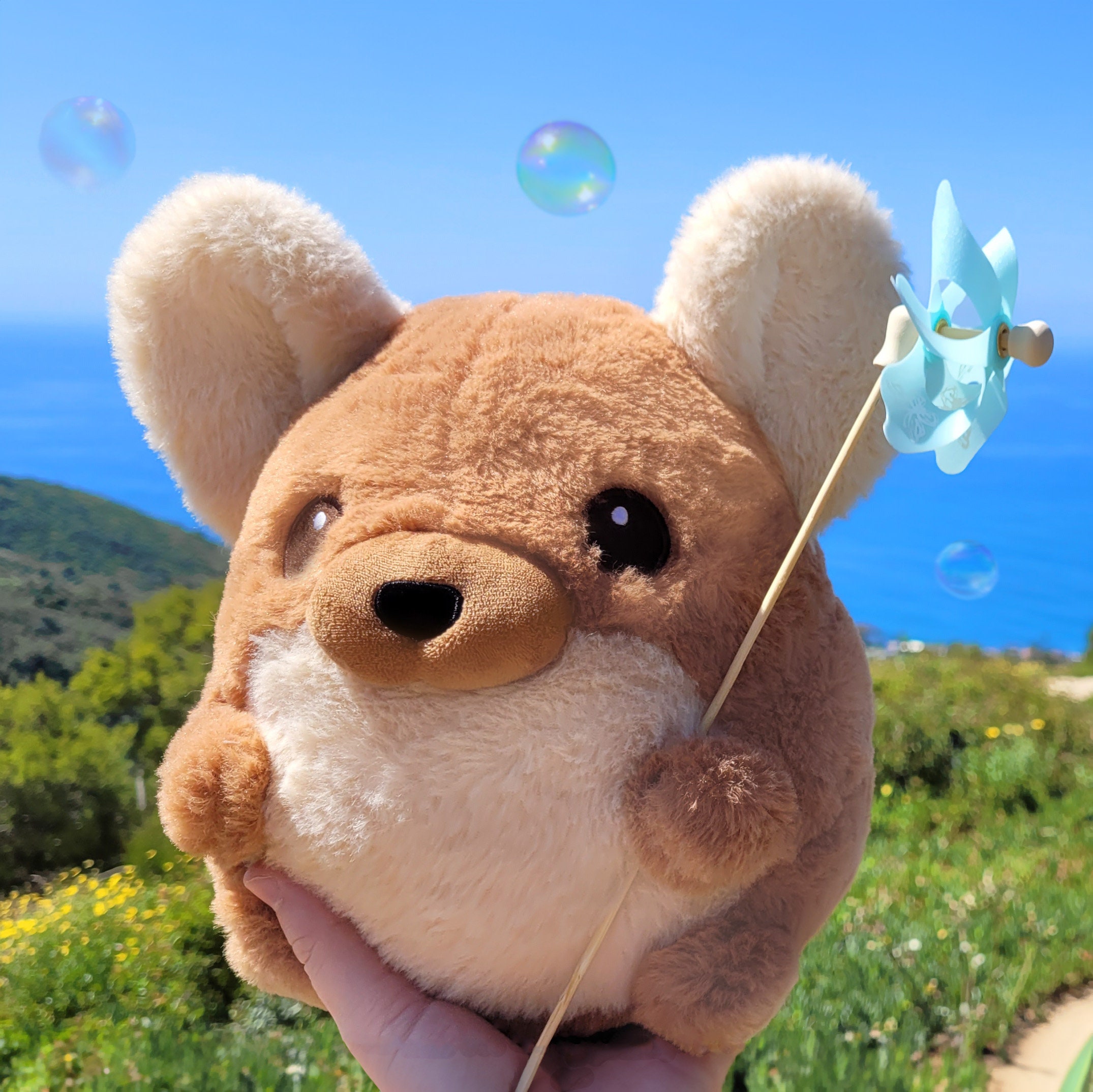 Breb Chinchilla Plushie | Large 9" Tall Stuffed Animal, Sensory ...