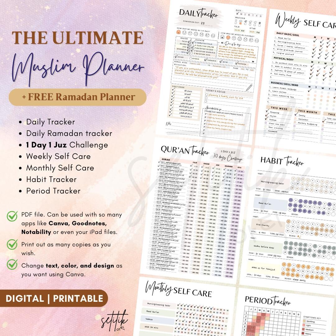 Printable Muslim Daily Planner Ramadan Planner 2025 Ramadan Planner PDF ...