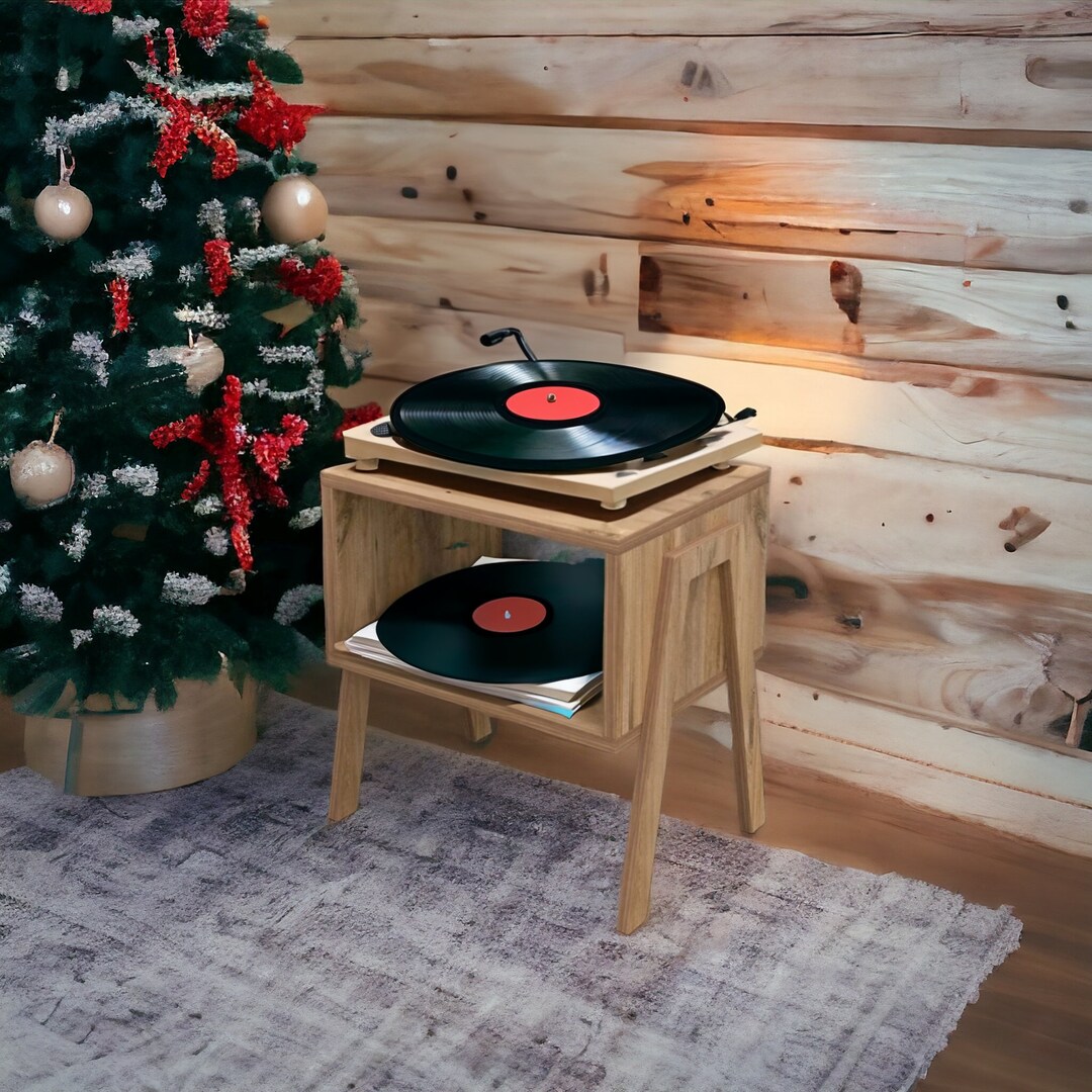 Record Player Stand With Vinyl Storage Vintage - Etsy