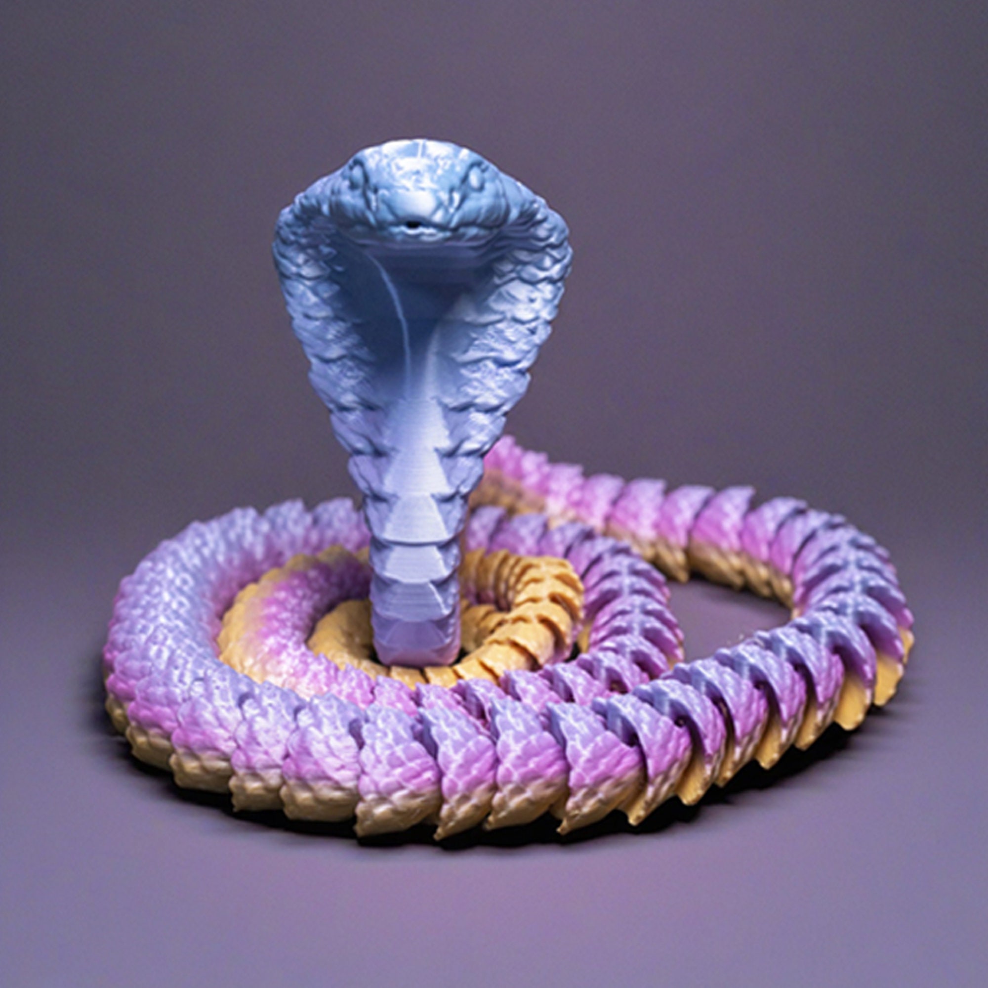 3d Printed Cobra, Fidget Sensory Toy, Articulated Cobra, Customizable ...