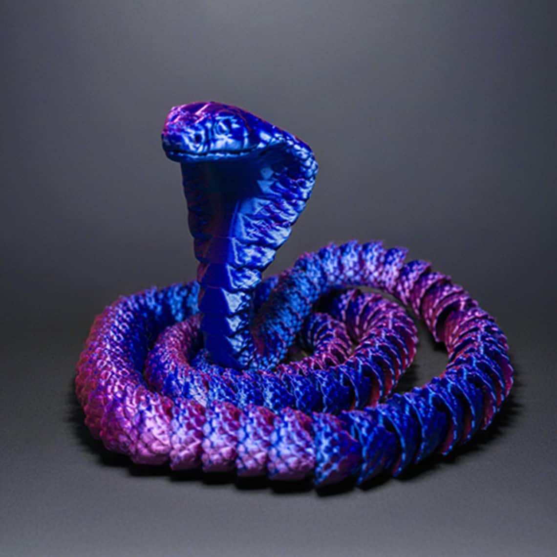 3d Printed Cobra, Fidget Sensory Toy, Articulated Cobra, Customizable ...
