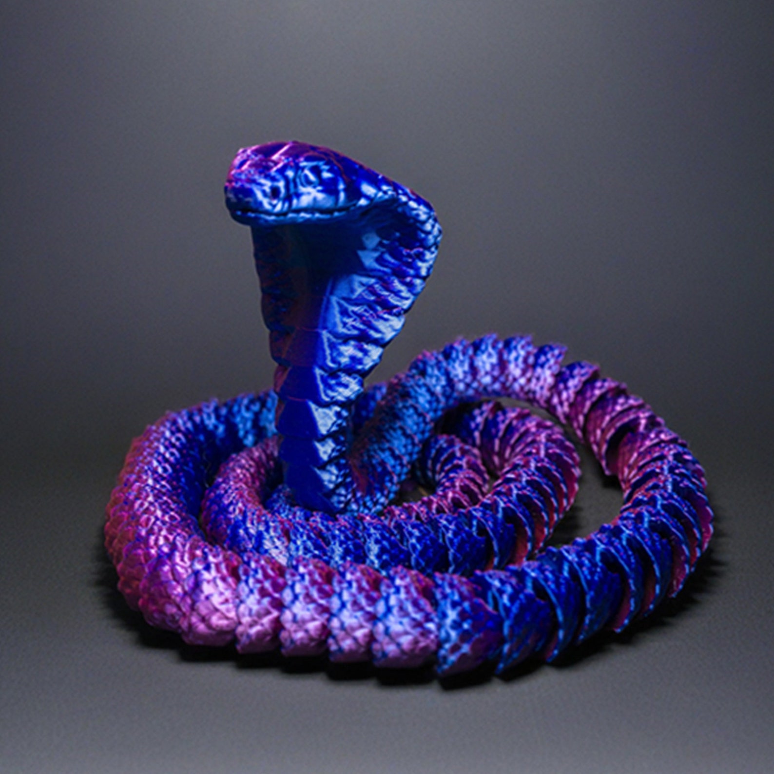 3d Printed Cobra, Fidget Sensory Toy, Articulated Cobra, Customizable ...