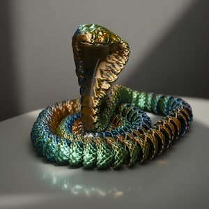 3d Printed Cobra, Fidget Sensory Toy, Articulated Cobra, Customizable ...