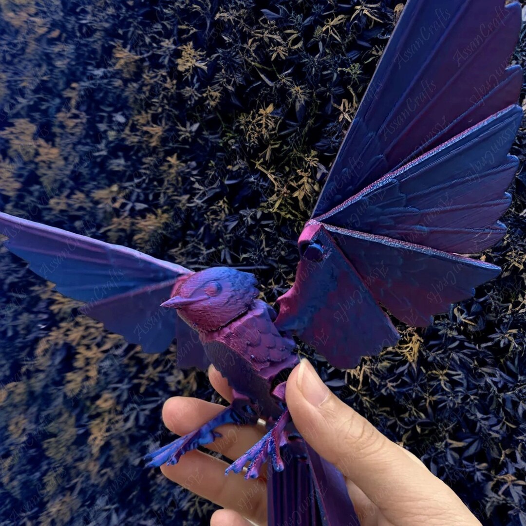 19 Colors 3d Printed Bird, Fidget Swallow, Articulated Swallow, Desktop ...