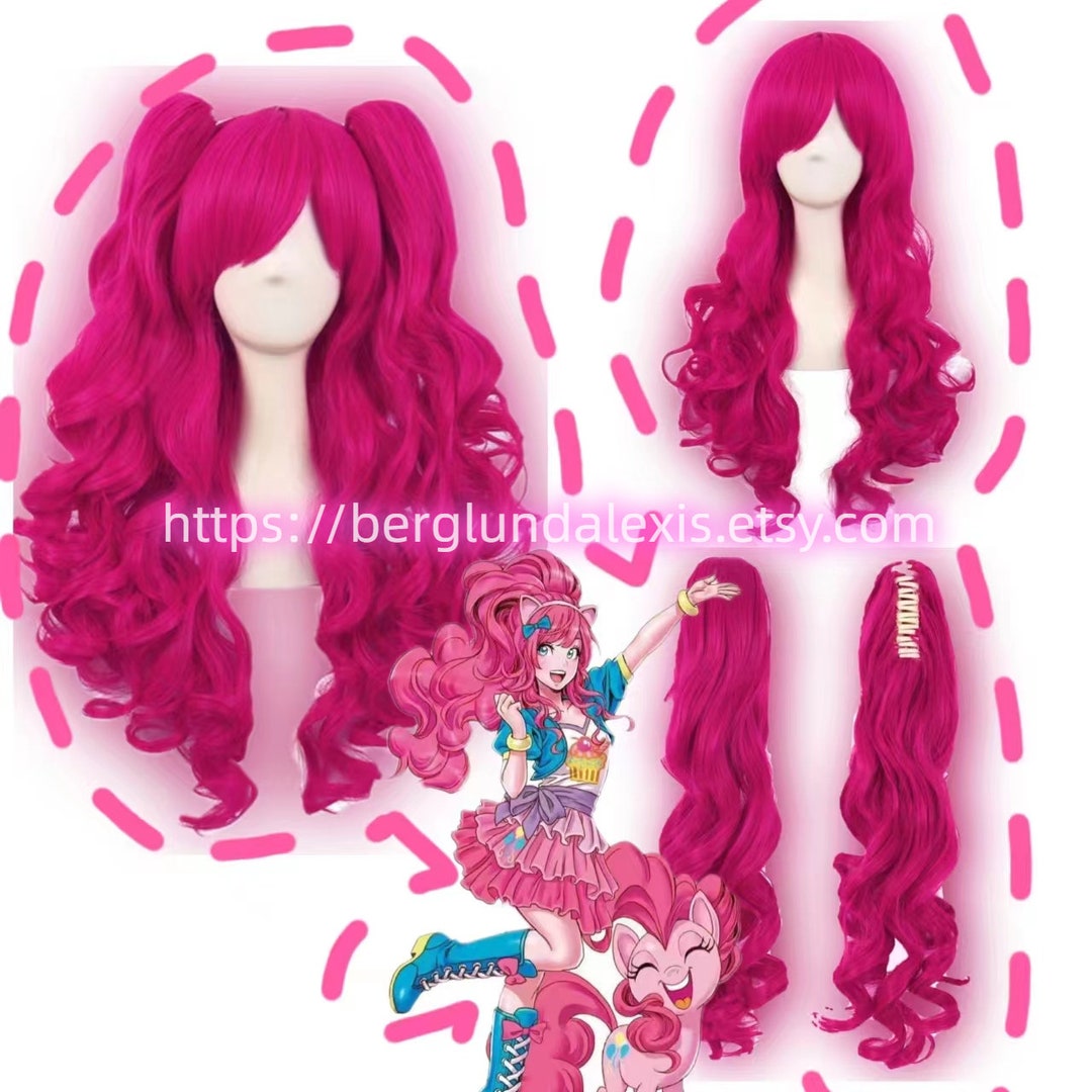 Beautiful Dragon Fruit Wig Anime Pony Svg Cosplay Wig Double Ponytail ...