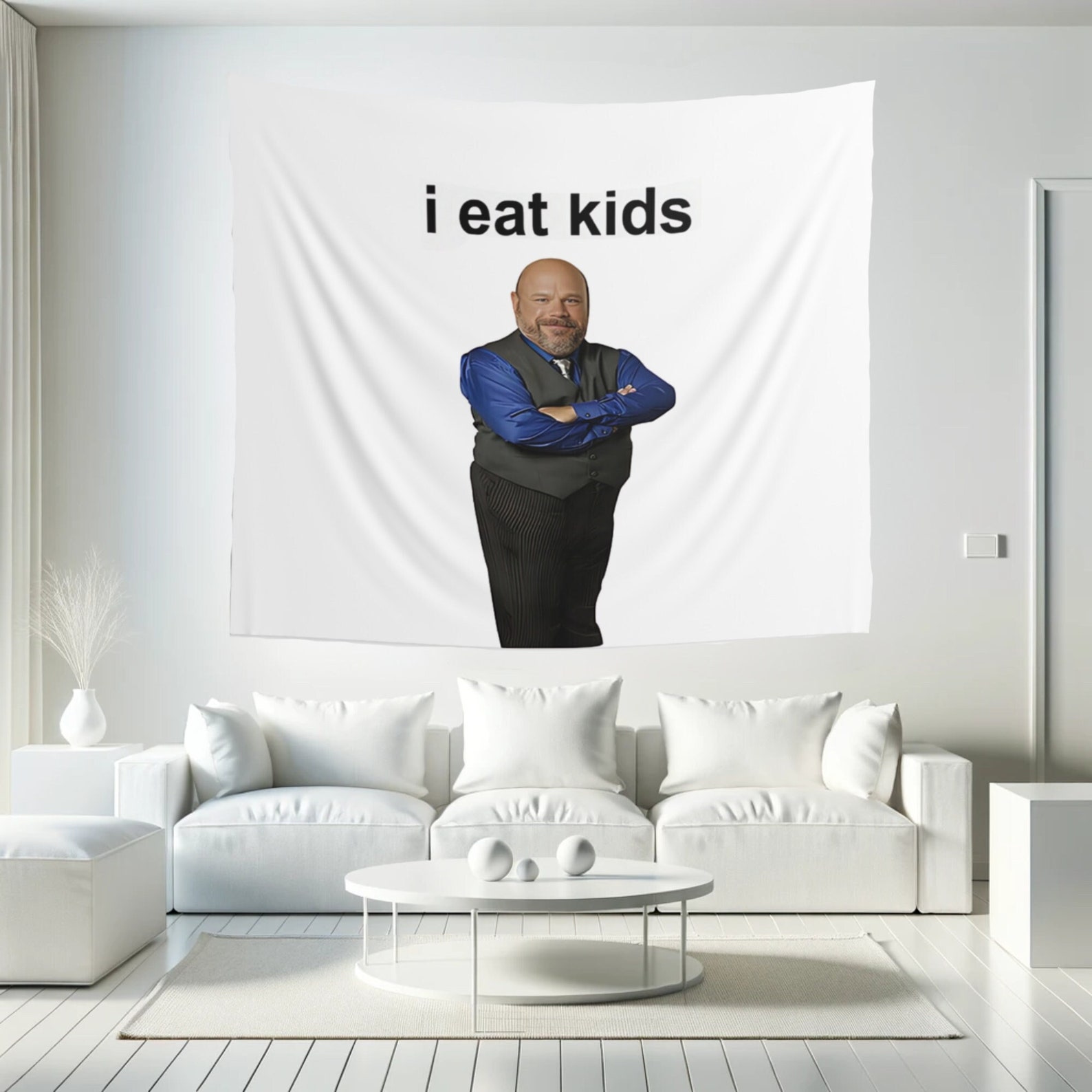 Bertram I Eat Kids Funny Tapestry Jesse Tapestry Funny Meme Tapestries ...