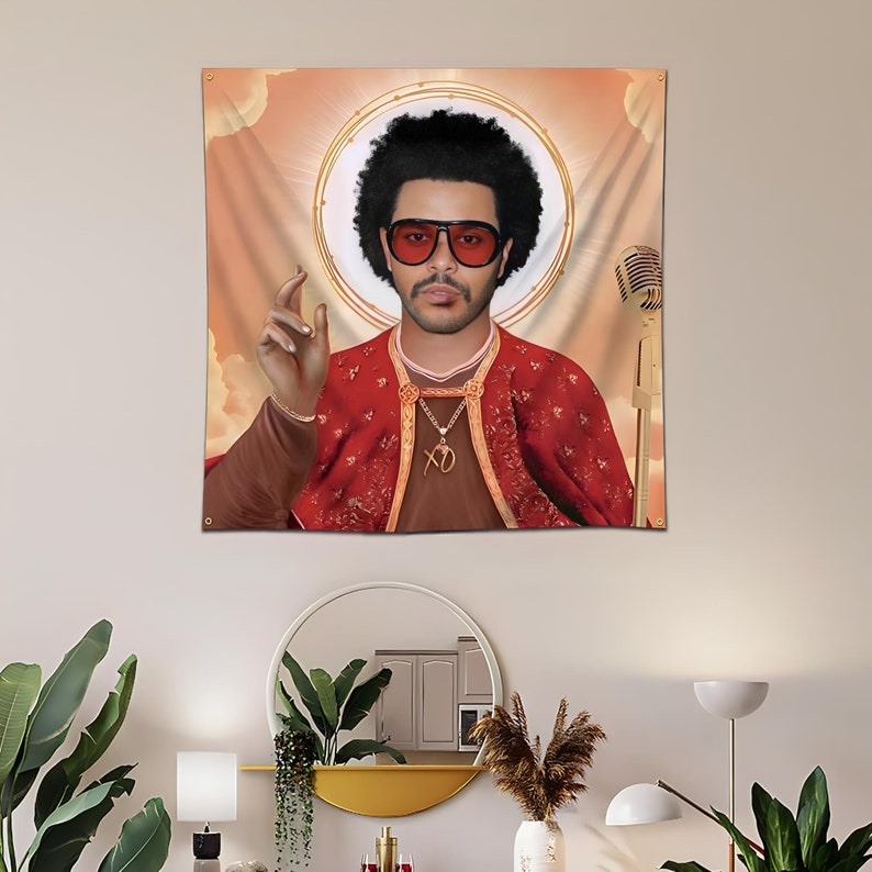 The Weeknd Funny Tapestry Jesus Weeknd Tapestry Funny Meme - Etsy
