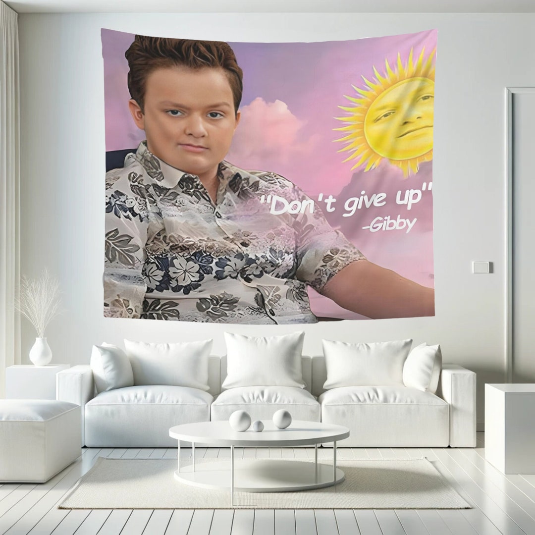 Gibby Motivational Funny Tapestry Don't Give up Meme Tapestries Wall ...