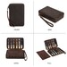 Full Grain Leather Watch Band Box for 12 Bands, Travel Watch Straps Box ...