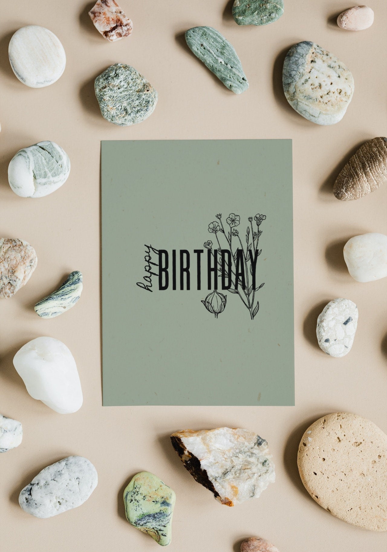 5 Printable Birthday Card Birthday Card Birthday Card Minimalist ...