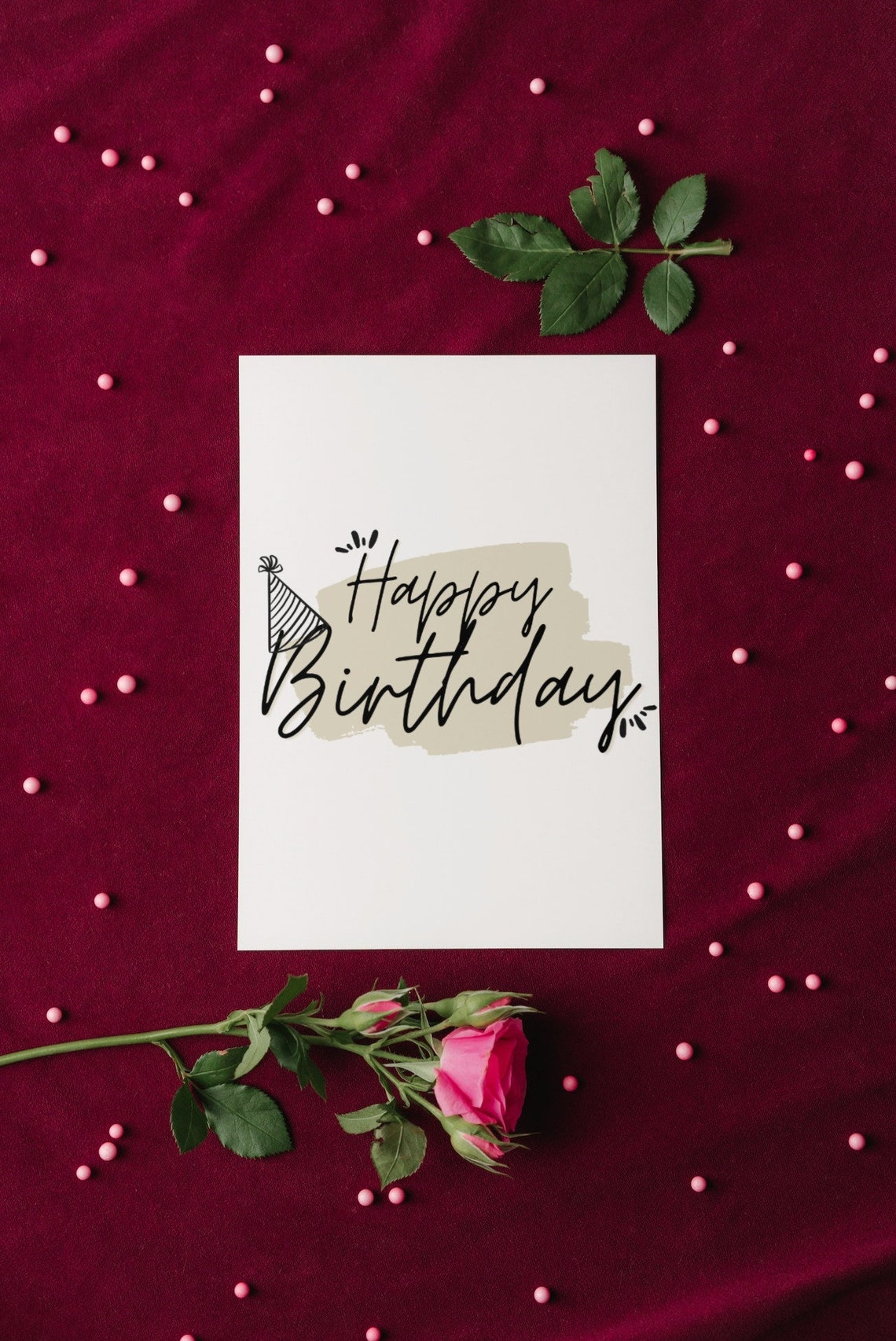 5 Printable Birthday Card Birthday Card Birthday Card Minimalist ...