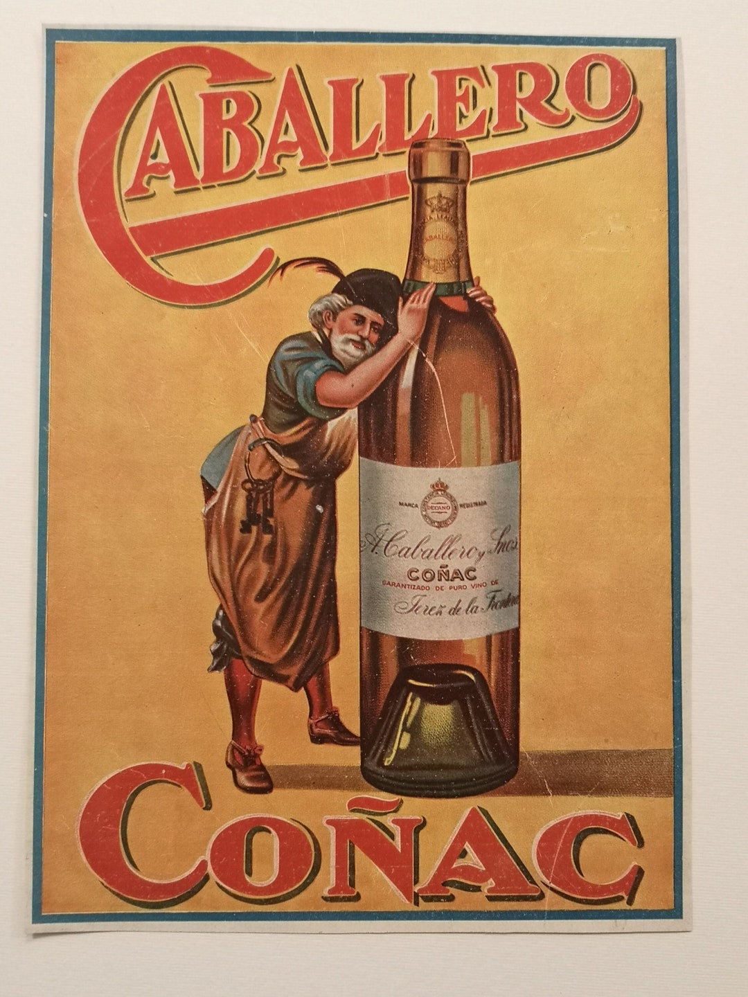 Original Vintage Magazine Advertising Spanish 20s Cognac Caballero ...