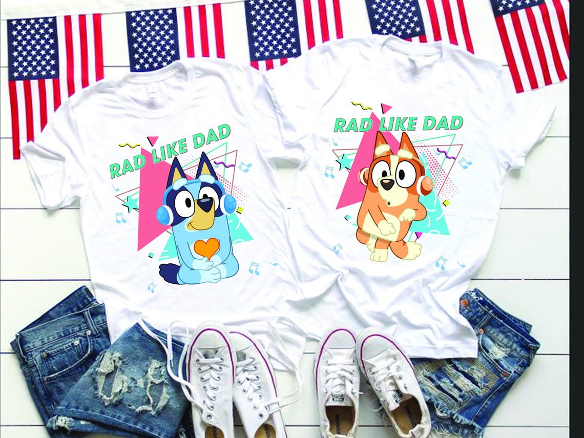 Rad Like Dad Png, Daddy Png, Groovy, Bluey Rad Like Dad Png, Digital ...