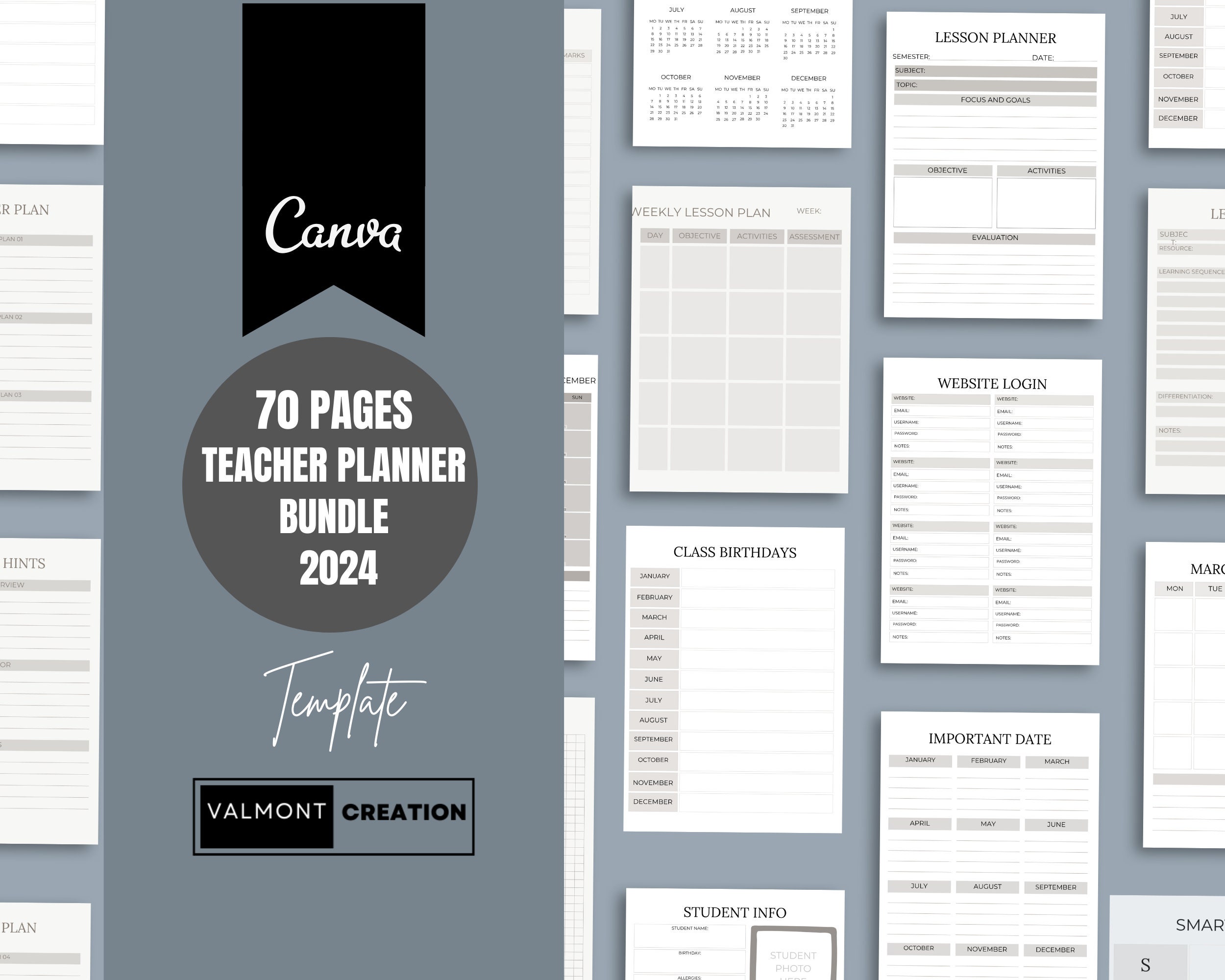 TEACHER PLANNER TEMPLATE 2024 - Etsy