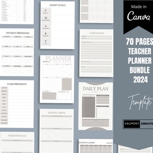 TEACHER PLANNER TEMPLATE 2024 - Etsy