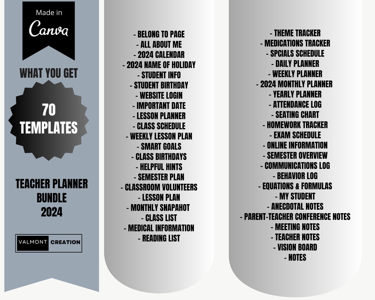 TEACHER PLANNER TEMPLATE 2024 - Etsy