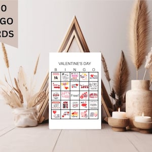 100x Tarjetas De Bingo San Valentin, Bingo De Fiesta De Cumpleaños ...