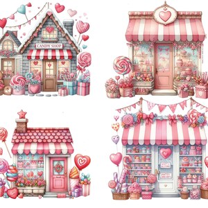 Cute Valentines Candy Shop Collection Clipart - 24 Png Files ...