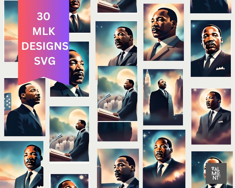 Martin Luther King 30 Poster SVG. Martin Luther King SVG Bundle, 30 ...