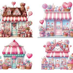 Cute Valentines Candy Shop Collection Clipart - 24 Png Files ...