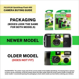 Custom Disposable Camera Sticker Wraps for Fujifilm Quicksnap - Etsy
