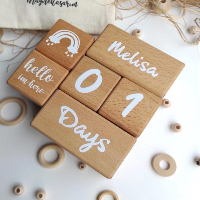 Milestone Blocks - Etsy