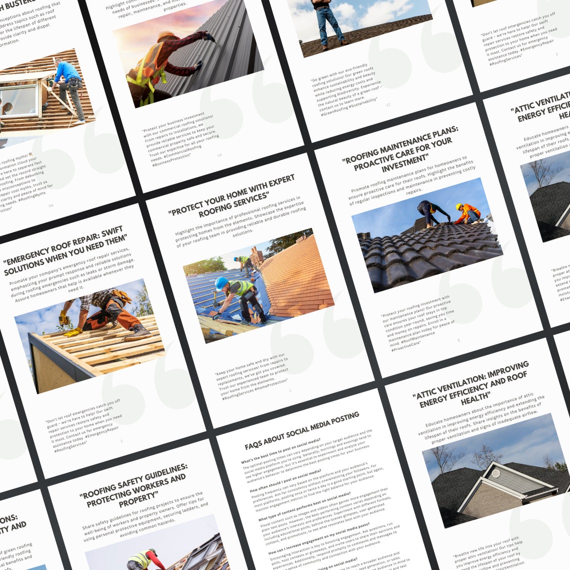 Ideas for Roofing Service Social Media Posts, Roofing Business Social ...