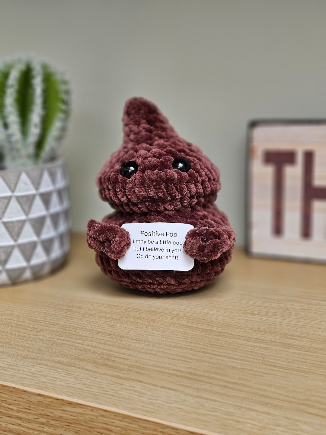 Positive Poo, Plushie, Amigurumi, Crochet, Poop, Desk Pall, Handmade ...