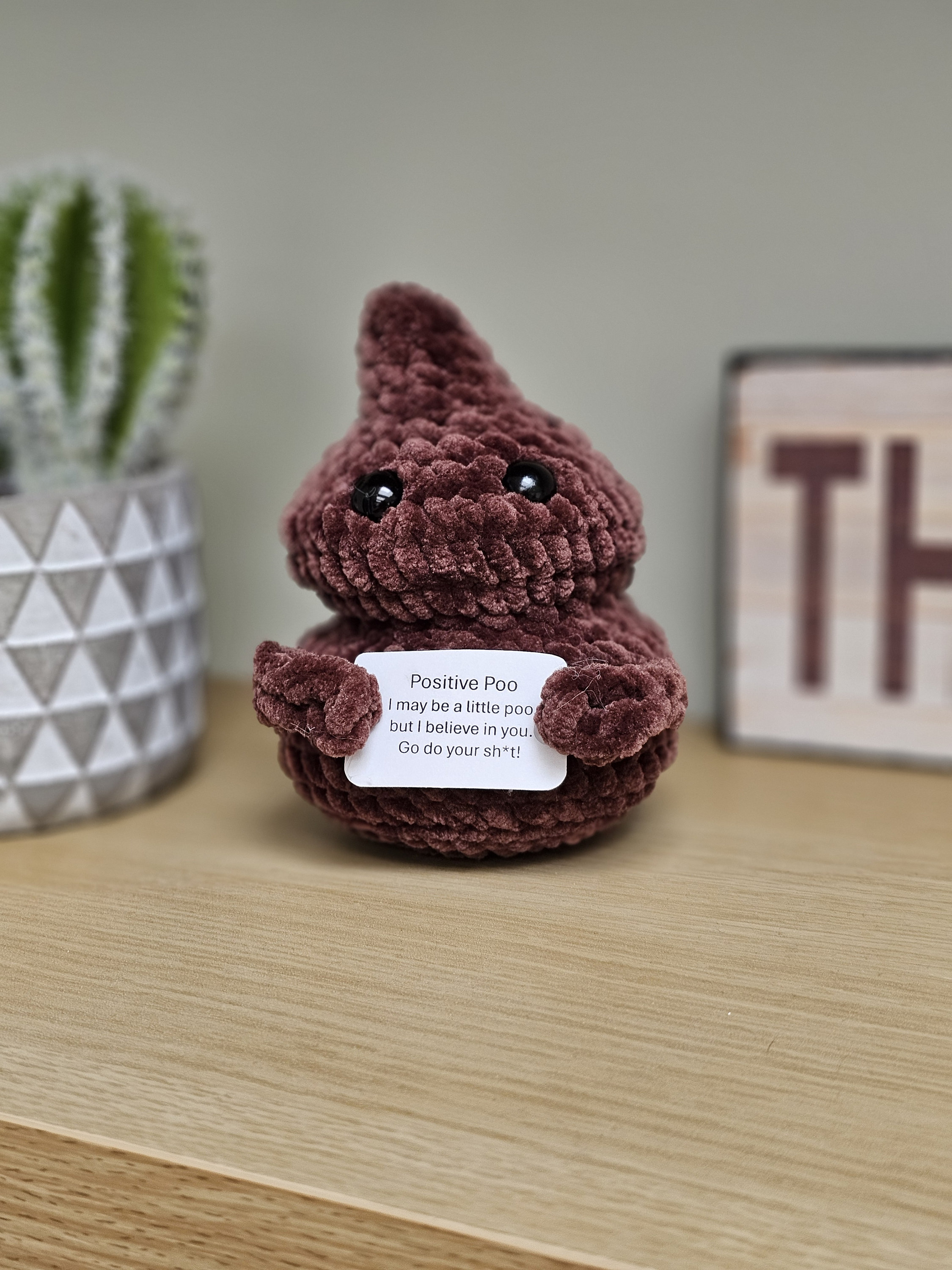 Positive Poo, Plushie, Amigurumi, Crochet, Poop, Desk Pall, Handmade ...