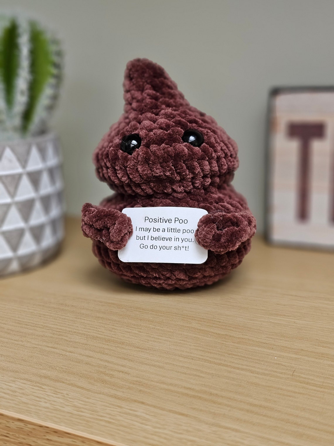 Positive Poo, Plushie, Amigurumi, Crochet, Poop, Desk Pall, Handmade Decoration, Positive ...