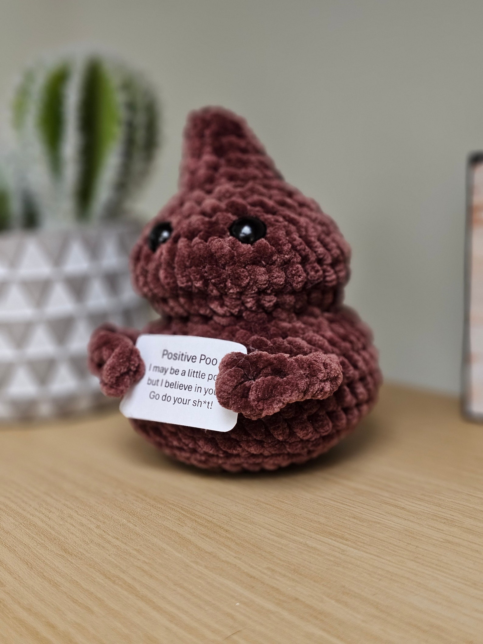 Positive Poo, Plushie, Amigurumi, Crochet, Poop, Desk Pall, Handmade ...