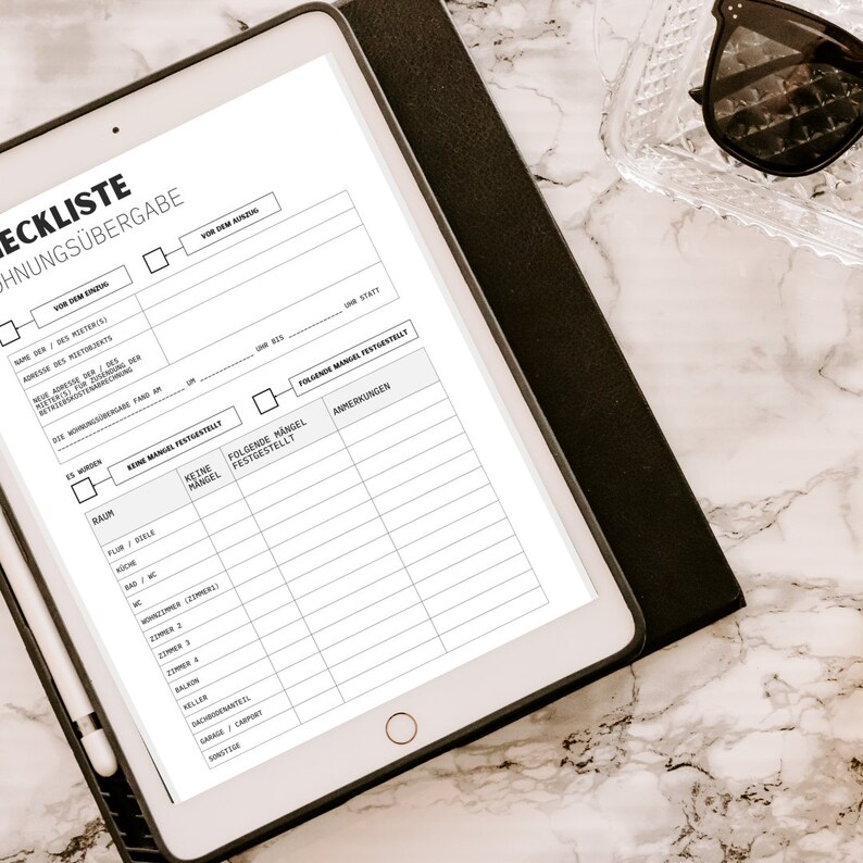Apartment Handover Checklist I Template to Fill Out When - Etsy