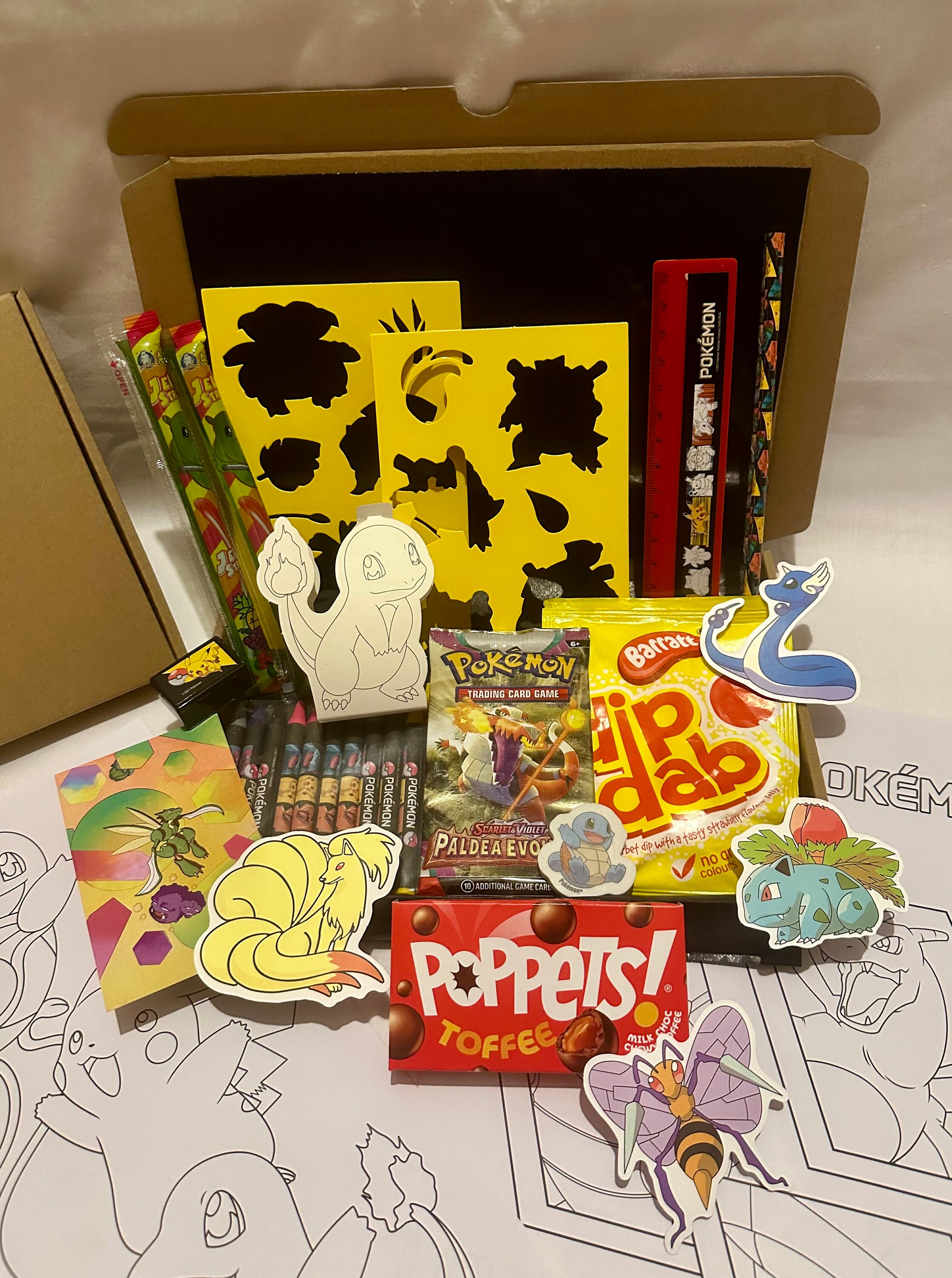 Pokemon Gift Box Mystery Version, Colouring Edition Pokemon Letterbox ...
