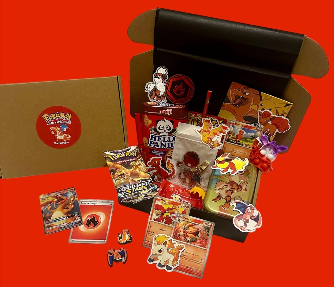 Pokemon Gift Box Red Version, Includes Pokemon TCG Booster Pack Pokemon ...
