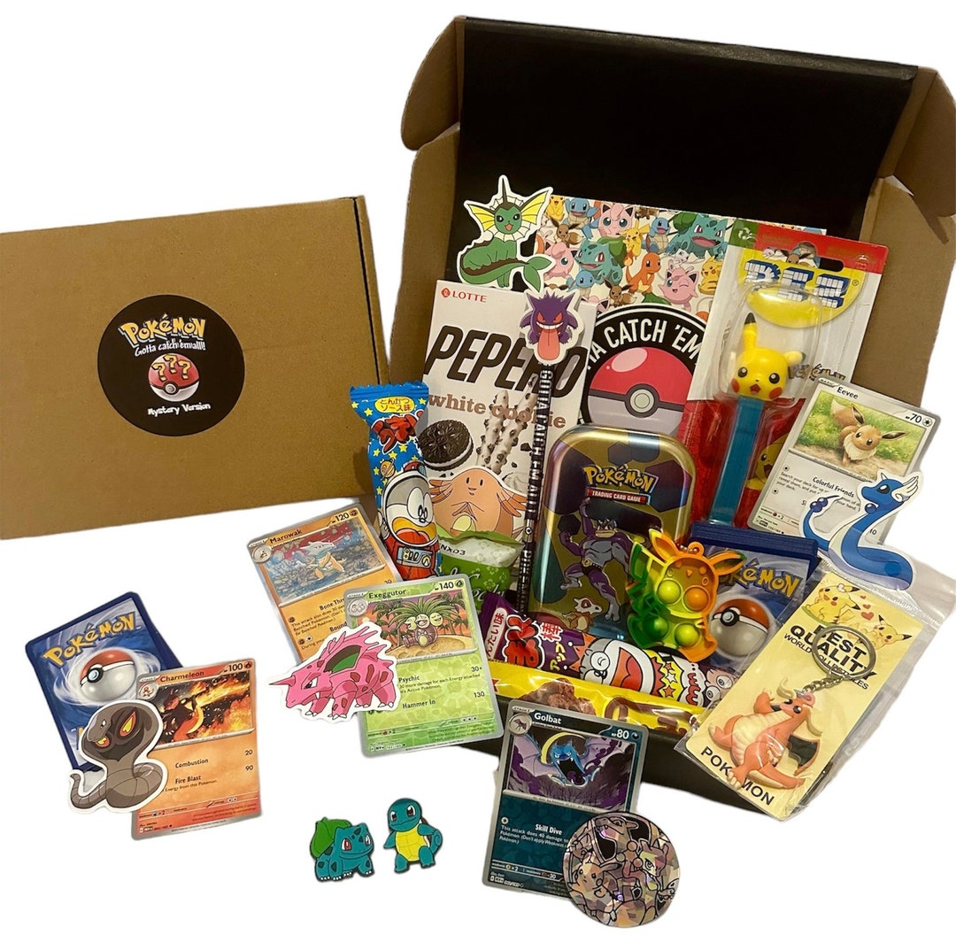 Pokemon Themed Gift Box - Mystery Version, Includes Pokemon TCG Booster ...