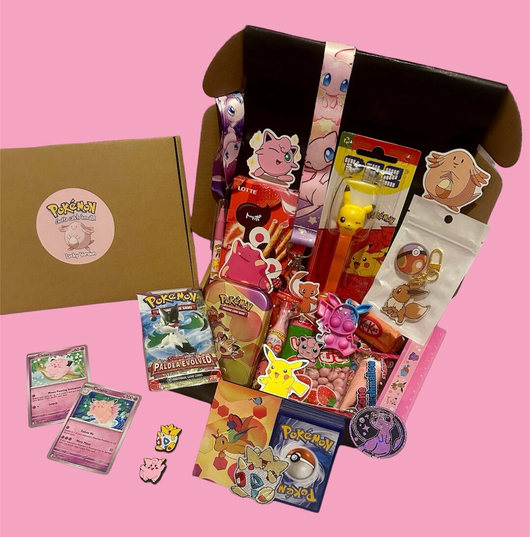 Pokemon Themed Gift Box Lucky Version, Includes Pokemon TCG Booster ...