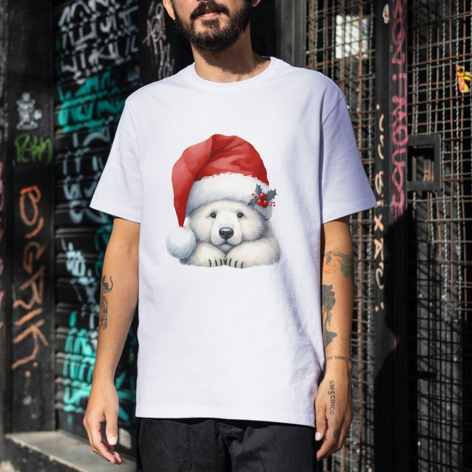 5 Cute Christmas Polar Bear PNG, Christmas Bear Ornaments, Bear With ...