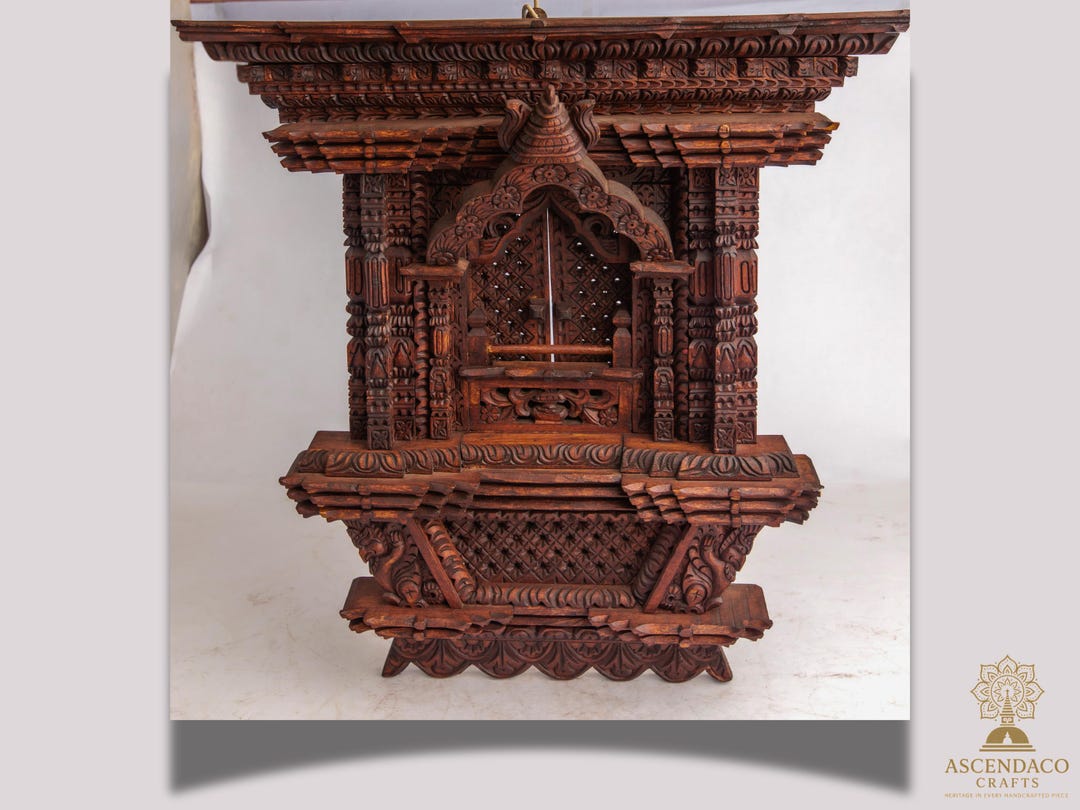Hand-carved Wooden Jharokha Window Frame – Rustic Indian Wall Décor - Etsy