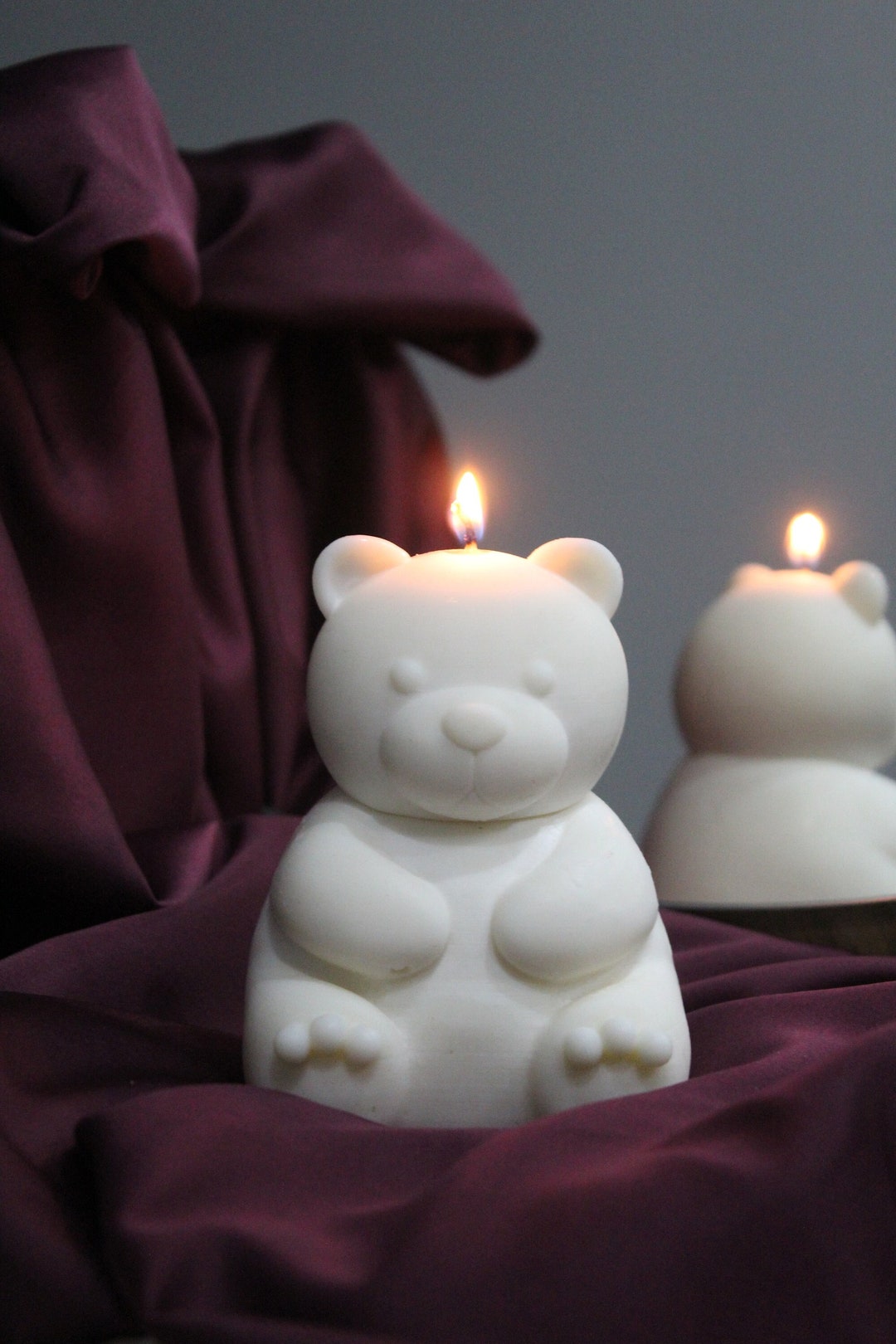 Teddy Bear Candle Shaped Candle Sculptural House Warming Gift Home ...
