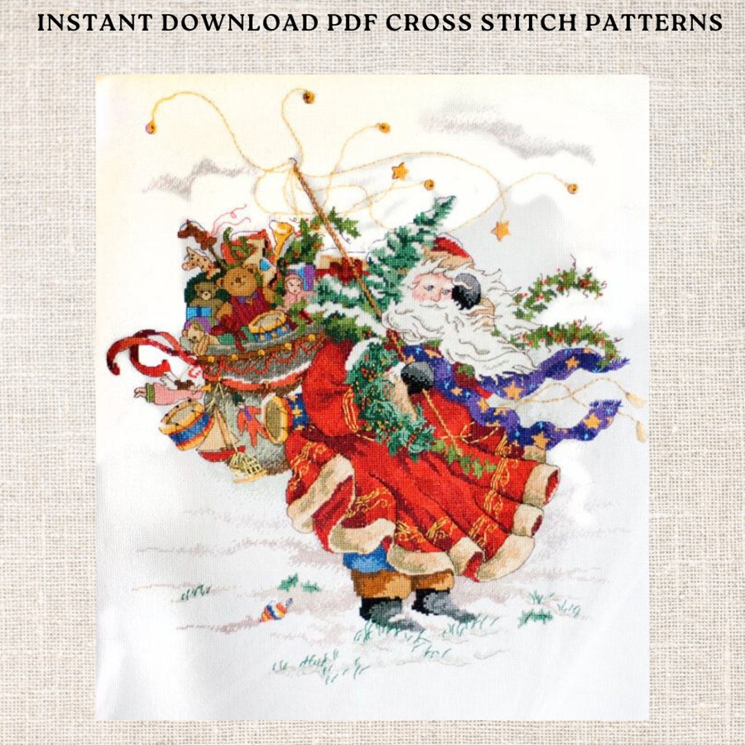 Cross Stitch PDF Pattern Windswept St Nick Cross Stitch Pattern ...
